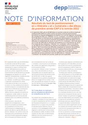Résultats du test de positionnement en « littératie » et « numératie ...